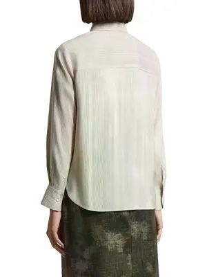 Peserico Striped Long-sleeved Shirt - Neutrals