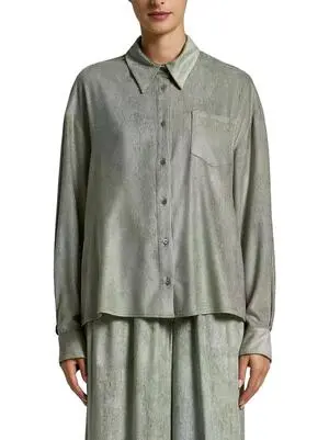 Peserico Corduroy Chest-pocket Shirt - Grey