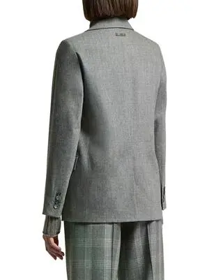 Peserico Single-breasted Peaked-lapel Jacket - Grey