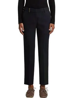 PESERICO Embellished Cropped Trousers