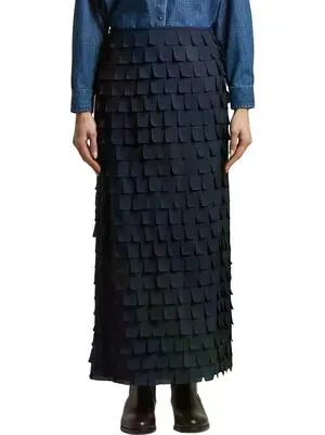 Peserico Layered Maxi Skirt - Blue