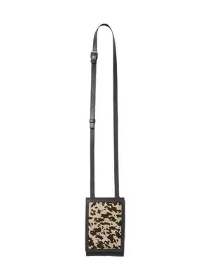 Peserico Animal-print Calf Leather Foldover Crossbody Mini Bag - Brown