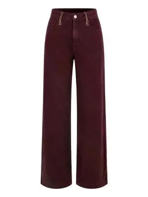 KOCCA Kesidio Chain-detail Wide-leg Jeans - Red
