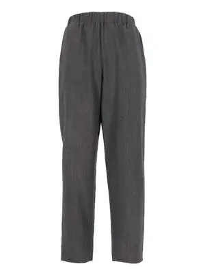 Dusan Elasticated-waistband Tapered Trousers - Grey