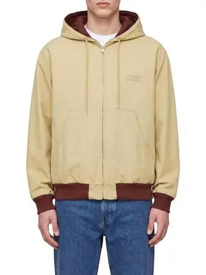 MAISON MARGIELA Cotton-blend Bomber Jacket With Hood And Numeric Logo - Multicolor
