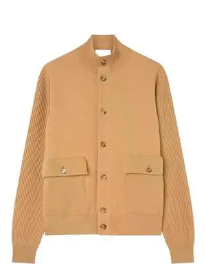 LARDINI Button-up Knitted Jacket - Neutrals