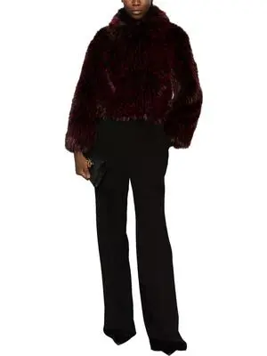Saint Laurent Pleated Wide-leg Trousers - Black