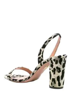 AQUAZZURA So Nude Jacquard Sandals - Neutrals