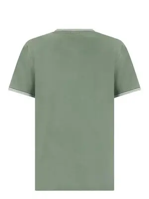 BOSS Stripe-trim T-shirt - Green