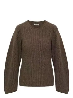 BY MALENE BIRGER Bianca Ribbed-knit Sweater - Brown