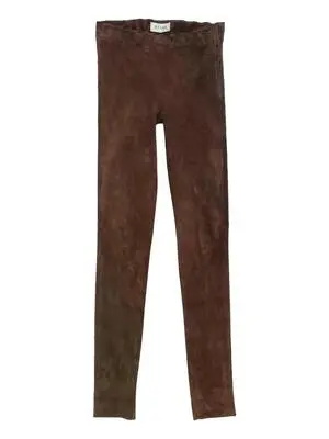 ARMA Suede Slim-fit Trousers - Brown