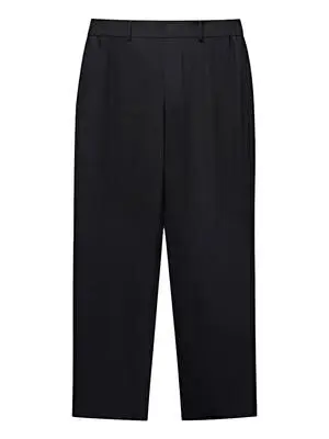 Shanghai Tang Mulberry-silk Tailored Trousers - Blue