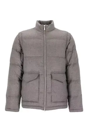 Eleventy Padded Cashmere Jacket - Grey