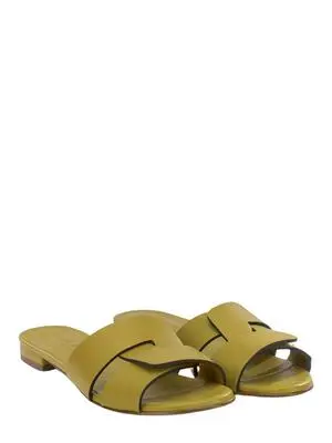 SERGIO LEVANTESI Leather Sandals - Yellow