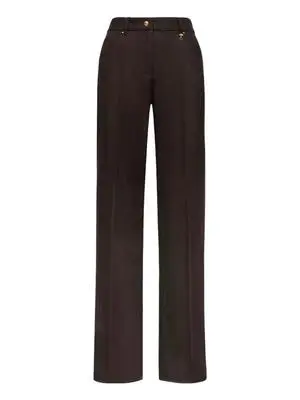 Moncler Pressed-crease Straight-leg Trousers - Brown