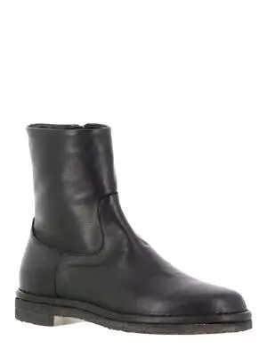 DEL CARLO Side-zip Leather Boots