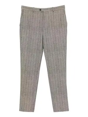 CIRCOLO 1901 Herringbone-pattern Trousers - Grey