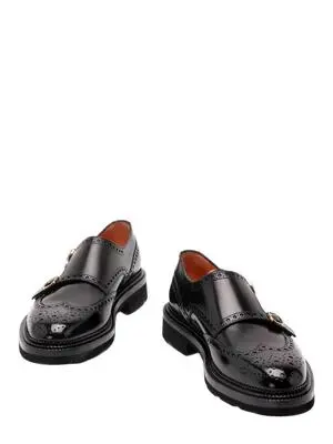 Santoni Double-strap Monk Shoes - Black