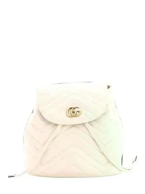 GUCCI Gg Marmont Drawstring Matelasse Leather Mini Backpack