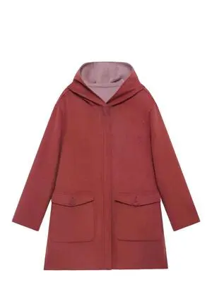 Malìparmi Reversible Hooded Single-breasted Coat - Red