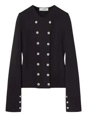 LANVIN Double-breasted Ribbed-trim Jacket