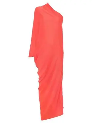 CORTANA One-shoulder Draped Dress - Red