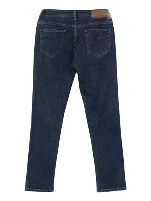 Corneliani Logo-patch Jeans - Blue