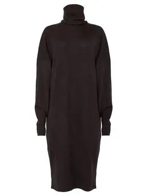 Wolford Merino-wool Turtleneck Midi Dress - Brown