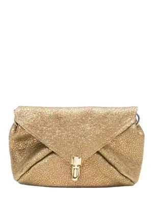 UN TE' DA MATTI Ghiro Crackle-effect Clutch Bag - Gold