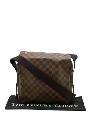 LOUIS VUITTON 2000 Naviglio Damier Ebene Shoulder Bag - Brown