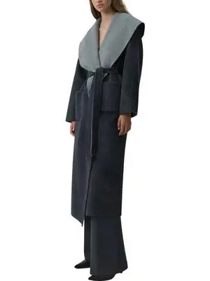 Simkhai Allura Reversible Belted Coat - Grey