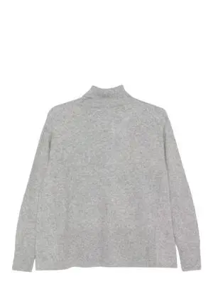 C.T.PLAGE Roll-neck Side-slit Sweater - Grey