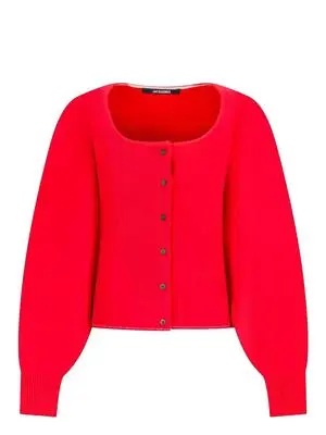 Jacquemus The Tempo Scoop-neck Cardigan - Red