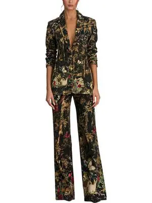 Alice + Olivia Breann Embroidered Blazer - Black