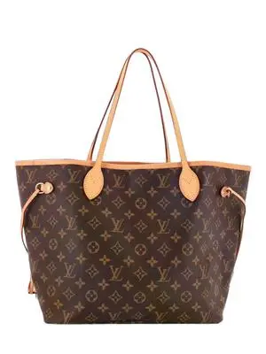 LOUIS VUITTON Neverfull Nm Monogram Canvas Mm Tote Bag - Brown