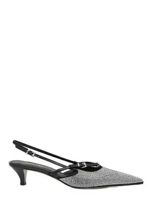 Michael Kors Selina Embellished Slingback Pumps - Silver