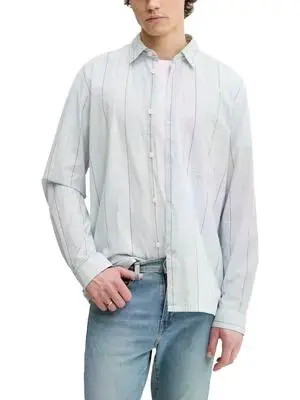 Marc O'polo Striped Cotton Shirt - Blue