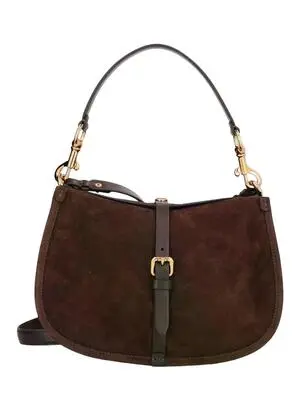 Etro Medium Pony Suede Shoulder Bag - Brown