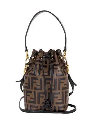 FWRD RENEW Fendi Vitello Liberty F Is Fendi Mini Mon Tresor Bucket Bag - Brown