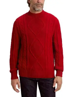 Woolrich Cable-knit Mock-neck Sweater - Red