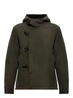 Stone Island Heavy Melton Hooded Jacket - Green