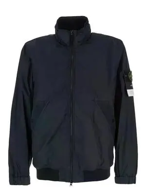 Stone Island Crinkle Reps Ny Zip-up Jacket - Blue