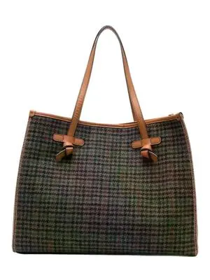 GIANNI CHIARINI Large Marcella Houndstooth-pattern Tote Bag - Grey