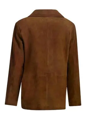 GOLDEN GOOSE Jacket In Waxed Suede - Brown