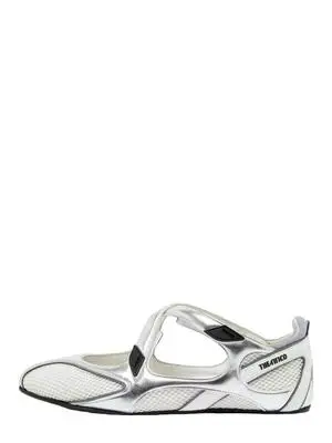 Attico Floor 01 Mesh-panel Ballet Flats - Silver