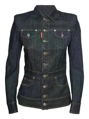 Dsquared2 Tailored-fit Button-down Denim Jacket - Blue
