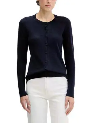 Sisley Button-up Knit Cardigan - Blue