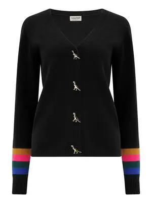 SUGARHILL BRIGHTON Jennifer Cardigan Dinosaur Buttons - Black