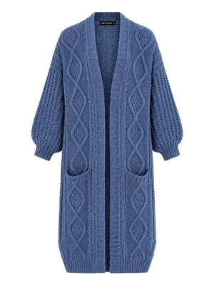 CARA & THE SKY Stevie Maxi Cardigan Blue