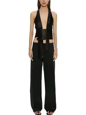 Christopher Esber Tuxedo-style Contrast-panel Trousers - Black
